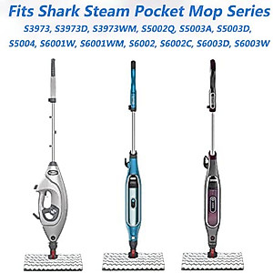 4 Pack Steam Mop Pads for Shark Lift-Away Pro Genius S3973, S3973D, S3973WM, S5002Q, S5003A, S5003D, S5004, S6001W, S6002, S6002C, S6003D, S6003W Touch-Free Dirt Grip Washable Replacement Mop Pads
