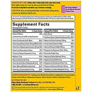 Nature Made Multivitamin for Her, Dietary Supplement for Daily Nutritional Support, 300 Tablets, 300 Day Supply