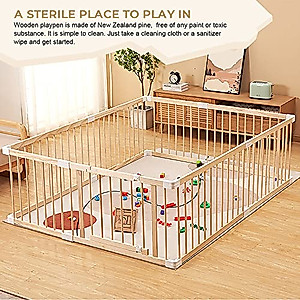 HARPPA Baby Gate Playpen Baby Fence for Babies and Toddlers Baby Play Yards for Play Area (62*47*24 inch)