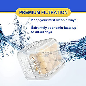 Humidifier Demineralization Cartridge Cleaning Filter Compatible with LEVOIT, GENIANI, EVERLASTING, Also Works with All Humidifiers Caliber Larger Than at Least 1.3 in Diameter (20 Cartridges)