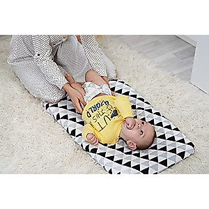 Changing Pad Cover – Baby Changing Pad Covers 4 Pack – Boy or Girl Changing Pad Cover – Pure Jersey Machine Washable Black and White Changing Table Cover – Diaper Changing Pad Cover Sheets