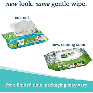 Seventh Generation Free & Clear Baby Wipes with easy open top, 64 count packs (pack of 12) (768 wipes)