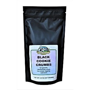 Bakerdale Black Cookie Crumbs Chocolate Dirt for Crust, Garnish, and Toppings, 20 ounce pouch