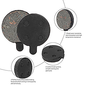 Brake Pads, Semi Metal Bike Brake Pads 4 Pairs Brake Disc Rotor Pad for 10inch Electric Scooter