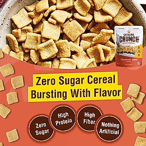 Catalina Crunch Cinnamon Toast Cereal 4 Pack | Low Carb, Sugar Free, Gluten Free | Keto Snacks, Vegan, Plant Based Protein