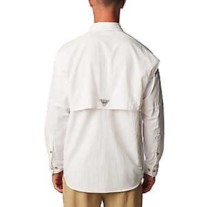 Columbia Men's Bahama II Long Sleeve Shirt, White, Medium
