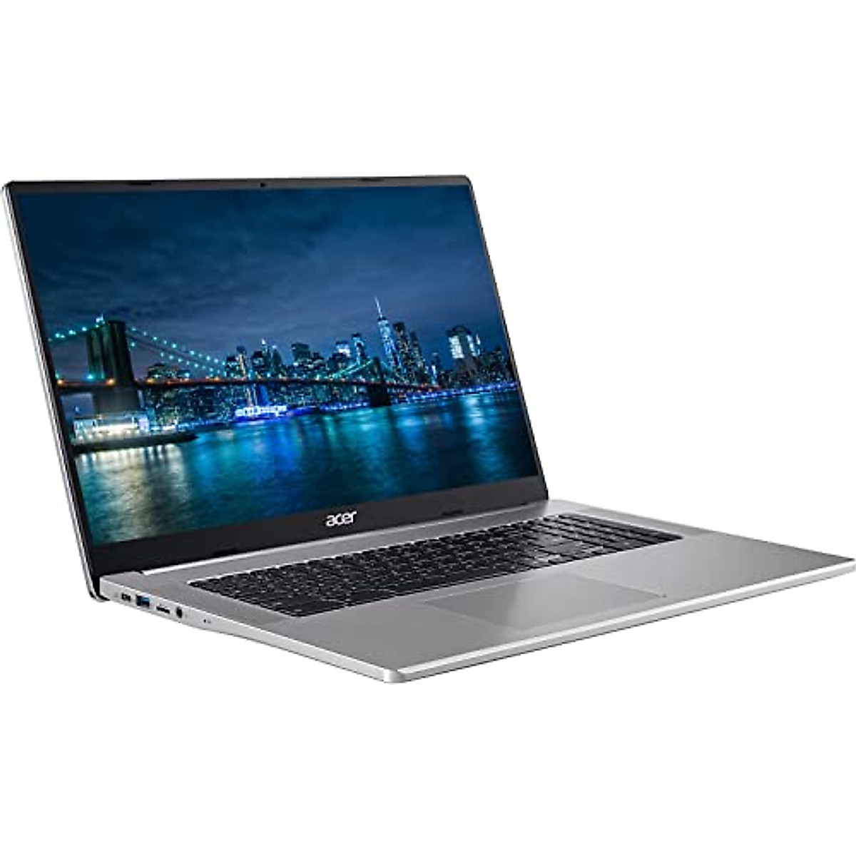 Acer 2023 17" FHD Laptop, Intel Celeron N Processor Up to 2.78GHz, 4GB Ram, 128GB Storage(64GB SSD+64GB MicroSD), Intel 4K Graphics, Ultra-Fast WiFi, Chrome OS, Dale Silver(Renewed)