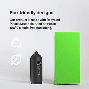 Belkin Boost↑Charge™ 30W Fast Car Charger, Compact Design w/USB-C Power Delivery Port, Universal Compatibility for iPhone 14, Galaxy S23, Note Series, and More - Black
