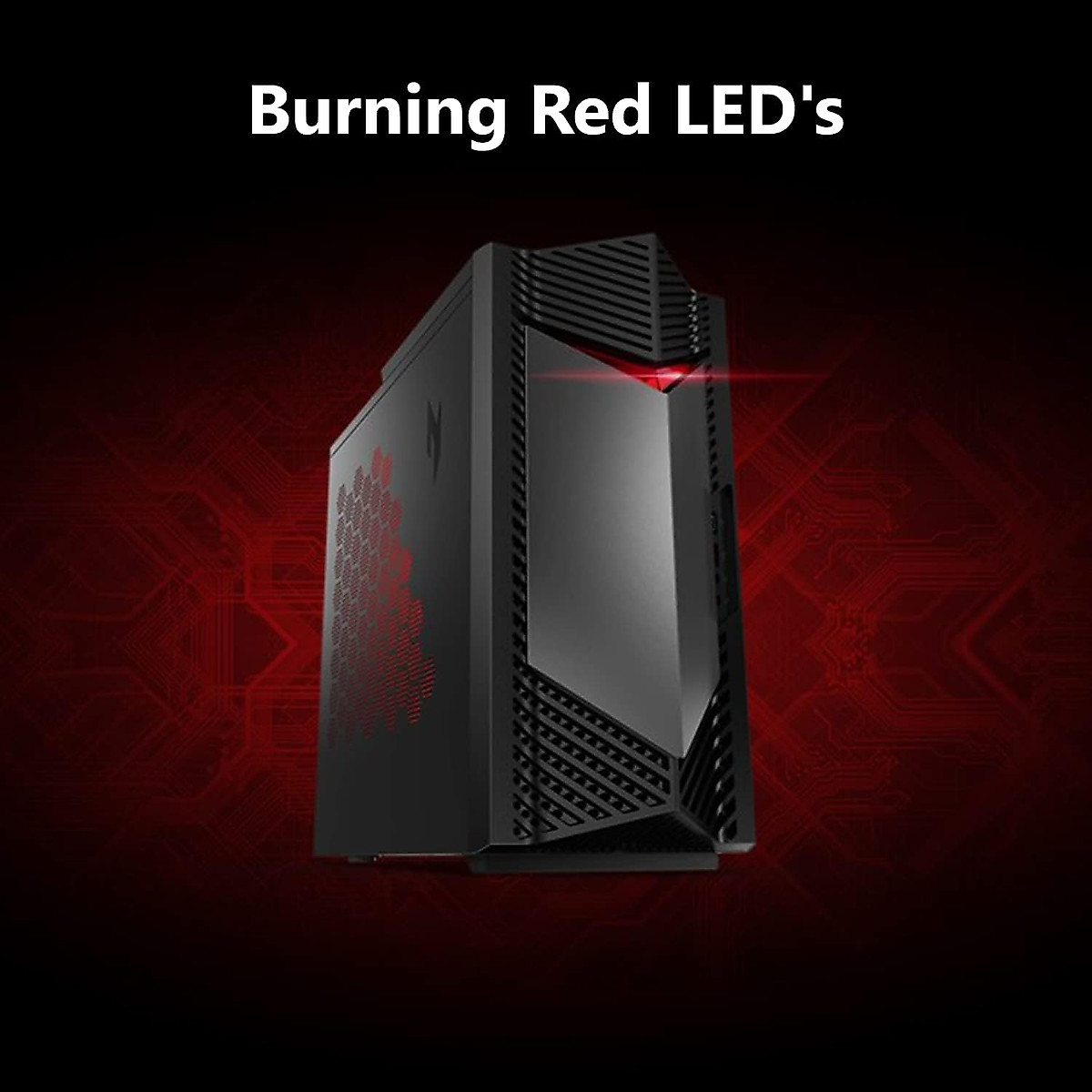 Acer Nitro 50 N50-650-UR13 Gaming Desktop | 13th Gen Intel Core i5-13400F 10-Core Processor | NVIDIA GeForce RTX 3060 | 16GB 3200MHz DDR4 | 512GB SSD | 1TB HDD | Intel Wi-Fi 6E AX211 | Windows 11 Home