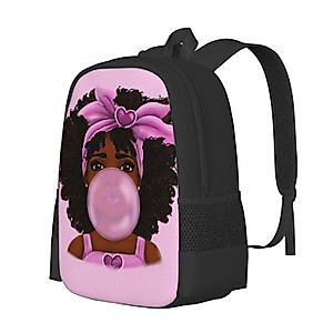 nrseag African American Girl Backpack Black Girl Backpack African Kids Cute Black Girl Bookbag for School Kids Teen Girls