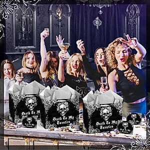 30th Birthday Gift Bags Death to My Twenties Party Favors Death to My 20s Gift Bags with Tissue Paper Cards 30th Birthday Wrapping Paper Bags Rip to My 20s Death to My 20s Christmas Decorations