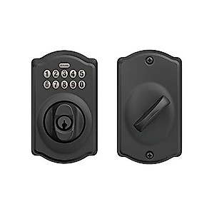 SCHLAGE BE365 CAM 622 Keypad Electronic Deadbolt, Matte Black
