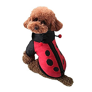 Halloween Pet Costume Ladybug Dog Costumes Dogs Hoodies Outfits Pet Cosplay Clothes for Pet Small Medium Dogs Cats Party Decoration Halloween Dog Hoodie Clothes