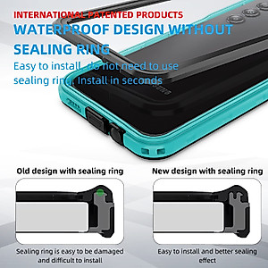 for Samsung Galaxy A14 5G Phone Case, Waterproof Case with Built-in Screen Protector & Cell Phone Ring Holder, Full Body Shockproof Rugged Heavy Duty Protection Cover for Samsung A14 5G Blue