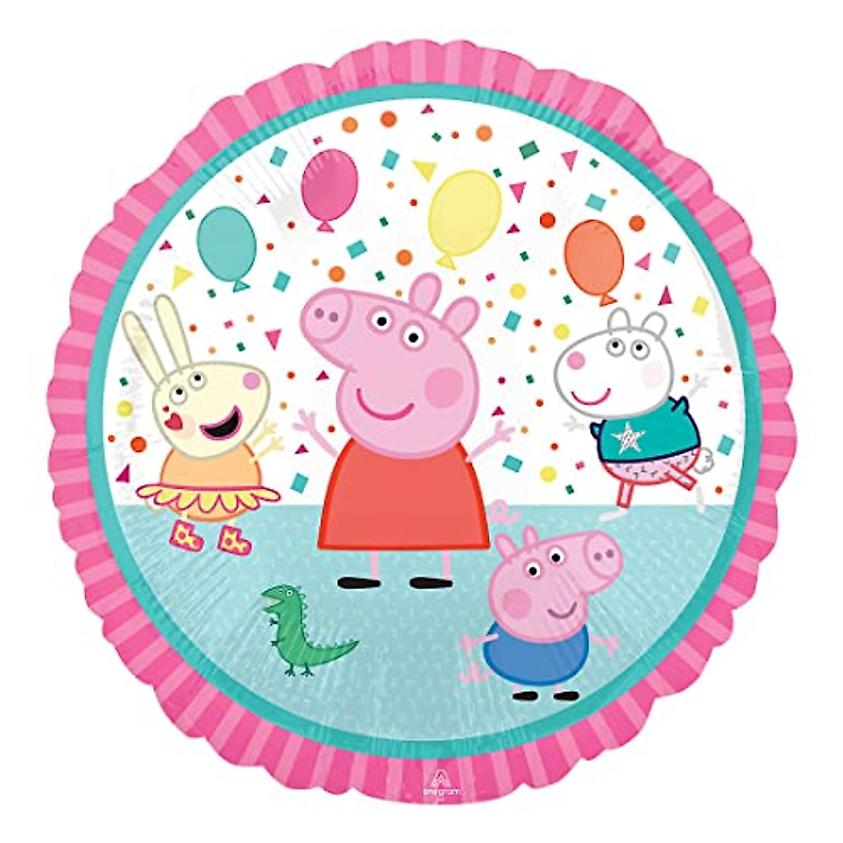Customizable Peppa Pig Balloon Bouquet featuring Peppa - Choose your Age Number - Party Supplies Bundle, Birthday Decorations, Foil and Latex, Inflate With Helium