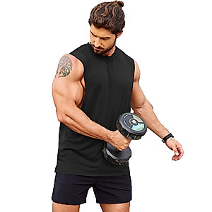 COOFANDY Mens Gym Workout Tank Tops Cut Off Muscle T Fitness Sleeveless Shirt