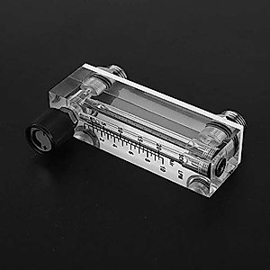 Gas Flowmeter LZM-6T Flowmeter Panel Type Flowmeter Acrylic PMMA Adjustable Panel Type Gas Flow Meter Tester 1~10LPM 1/4"BSP M181.5 with Control Valve for Oxygen Air Gas
