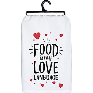 Primitives by Kathy Food is My Love Language Decorative Kitchen Towel