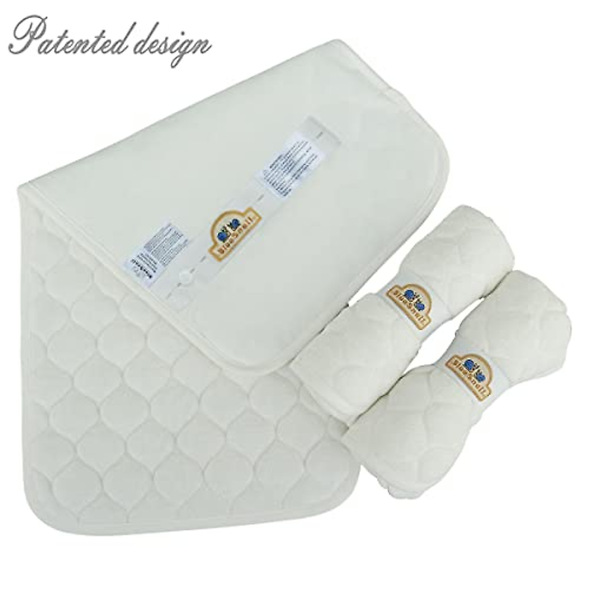 BlueSnail Bamboo Quilted Thicker Waterproof Changing Pad Liners, 3 Count (Snow White)