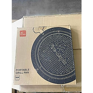 Fire-Maple Camping Griddle Plate | Nonstick Outdoor Portable Grill Pan for Stovetop | BBQ Gas Griddle Pan for Camping Stove Ridged Surfaces 31 X 31cm