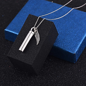 925 Sterling Silver Minimalist Urn Pendant Ash Necklace - Memorial Ashes Keepsake Exquisite Cremation Jewelry