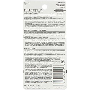 Maybelline Full 'N Soft Washable Mascara, Very Black, 0.28 fl. oz. (Pack of 3)