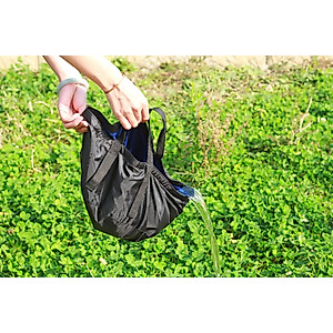 PRO OUTDOOR Multipurpose Waterproof Collapsible Bucket - Portable Foldable Bucket, Made with Polyester - for Camping, Fishing, & Gardening - Space-Saving with Handles - 8.5L Capacity, 2-Pack, Black