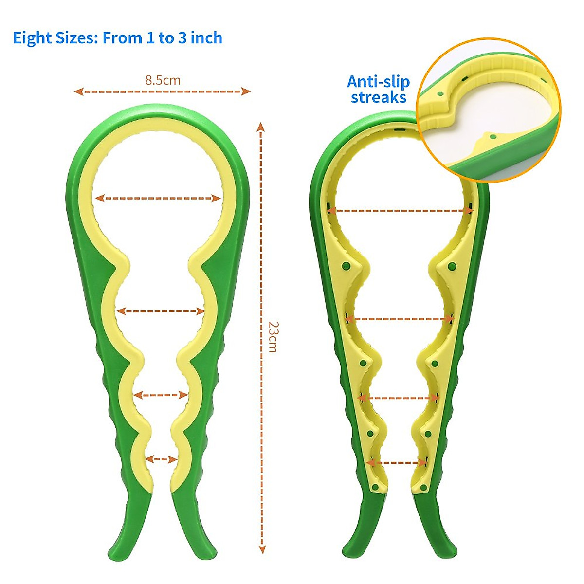 Otstar Jar Opener and Bottle Opener with Silicone Jar Gripper to Remove Stubborn Lids, Pull Tabs and Bottles-Designed for Weak Hands,Seniors, Arthritis - Ideal for Elderly and Children (Green)