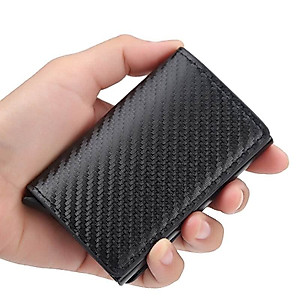 Little Dreams Products Wallet card RFID Card, Vaccine Card Holder Slim Carbon Fiber Credit Card Holder Wallets, Card Cases & Money Organizers (Black)