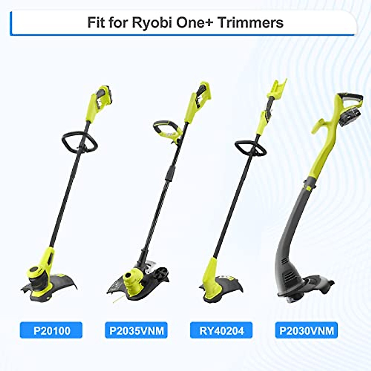 GreatBuddy 3-Pack Weed Wacker String Replacement Compatible with Ryobi 18v, 24v, and 40v Cordless Trimmers Refill, Parts#AC14RL3A