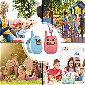Qniglo Walkie Talkies for Kids Rechargeable 4 Pack, Kids Toys for 3-14 Year Old Girls Gifts,Kids Walkie Talkies for Outdoor Camping Games, Christmas Birthday Gifts for 5 6 7 8 9 10 Year Old Toddlers