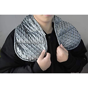 MAXTID Weighted Lap Blanket 39in x 23in 8 Lbs + Weighted Shoulder Wrap 4 lbs