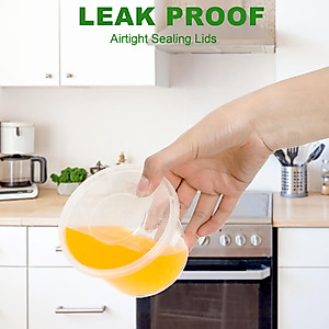 Augshy Deli Food Containers with Lids 12 oz, 40 Sets Food Storage Plastic Containers With Lids Reusable Plastic Containers Free for Soup, Salad, Dessert, Fruit, Meal Prep Leakproof and Microwave Safe