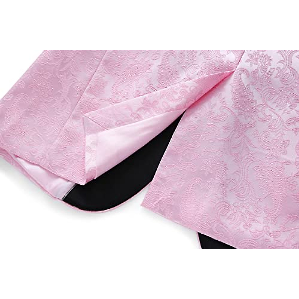 MOGU Mens Floral Blazer Slim Fit Suit Jacket Wedding Prom Dinner Jacket US Size 32 Pink