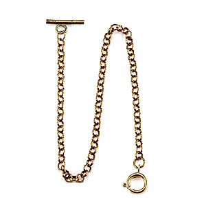 TREEWETO Pocket Watch Vest Chain 14.7 inch (37.5 cm) Gold
