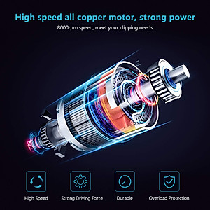 Electric Scissors Cordless, POWERGIANT Electric Scissors for Cutting Fabric, Cardboard, Crystal Plate, Cloth, Leather, Carpet, Paper- Electric Shears Cutting Tools/Cutter with 2 Extra Blades (Blue)