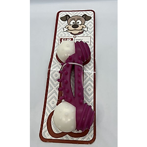 Dog Puppy Chew Fetch Toy Dental Hygiene Gum Health Exercise Fun 6 1/2" Outdoors Bone Shaped