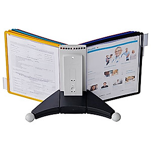 DURABLE Desktop Reference System, 10 Double-Sided Panels, Letter-Size, Assorted Colors, SHERPA Design (554200)