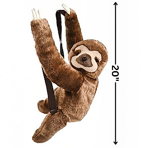 Rhode Island Novelty Plush Animal Childrens Travel and Adventure Backpack Bag - Sloth