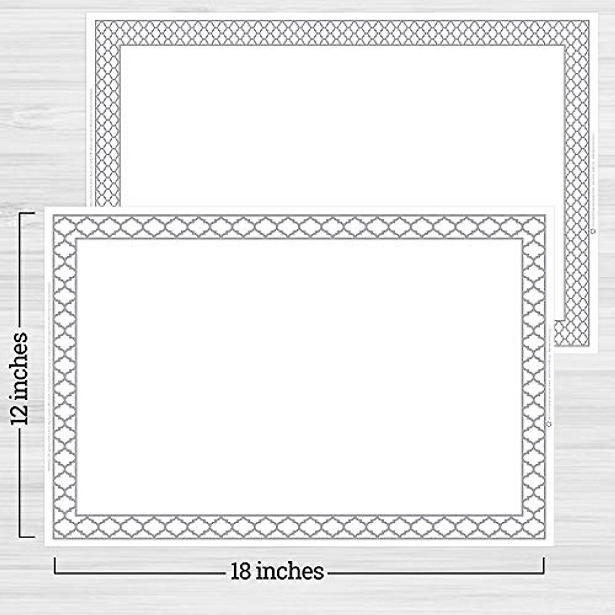 HomeWorthy White Disposable Placemats for Baby, Kids, Toddler, Children, Adults - Neat and Sticky Plastic Placemat Table Topper Solutions for Restaurant, Schools, Crafts, or Travel Mats - 40 Pack