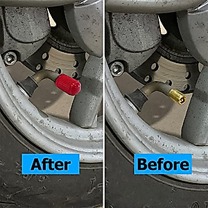 30PCS Tire Valve Caps, Plastic Dust Proof Air Caps Cover for Car Tyre, Airtight Seal Stem Covers with O Rubber Ring, Auto Accessories Universal for Trucks, Motorcycles, Bicycles, SUV (Red)