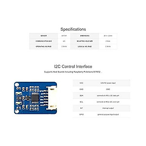 Waveshare AS7341 Spectral Color Sensor Visible Spectrum Sensor High Precision I2C Bus Compatible with Raspberry Pi 5/4B/3B/Zero/Zero W/Zero 2W/Pico/Pico W/Pico WH