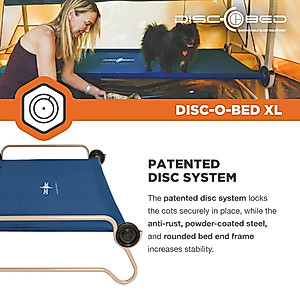 Disc-O-Bed Extra Large, with 2 Side Organizers, Navy