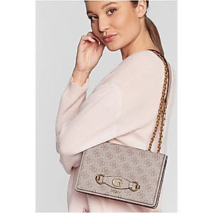 GUESS Izzy Convertible Crossbody Flap, Dove Logo