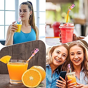 4 Pcs Straw Stoppers for Stanley Tumblers, Straw Cover Cap Fit with Stanley Cups, Silicone Straw Tips Cover Compatible with Stanley 30 & 40 Oz Tumbler, Cute Tumbler Cup Accessories for Stanley