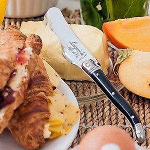 Laguiole Style de Vie Butter knives Premium Line, set of 4, black