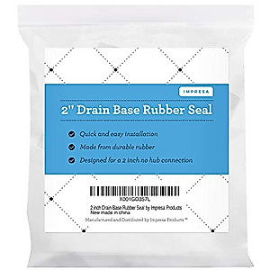 LUXE 2" Drain Base Rubber Seal Compatible/Rubber Gasket (For No Hub Linear Drains) by Impresa Products