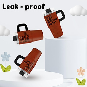 Football Gifts for Boys 8-12, Kids Football Tumbler with Handle and Straw 14 Oz, Insulated Stainless Steel Footballs Stuff Mug for Little Boys Girls Player Lovers Fans