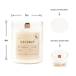 MONDAY MOOSE Scented Candle, 11oz All-Natural Soy Wax Wood Wick Candle Glass Jar with Essential Oils for Home, Mom, Women, Birthday Gift (Orange, Large Jar)