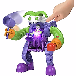 Fisher-Price Imaginext DC Super Friends The Joker Battling Robot with Poseable Figure and Lights for Preschool Pretend Play Ages 3-8 Years